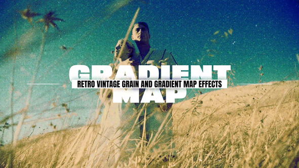 Retro Vintage Grain And Gradient Map Effects, After Effects Project Files